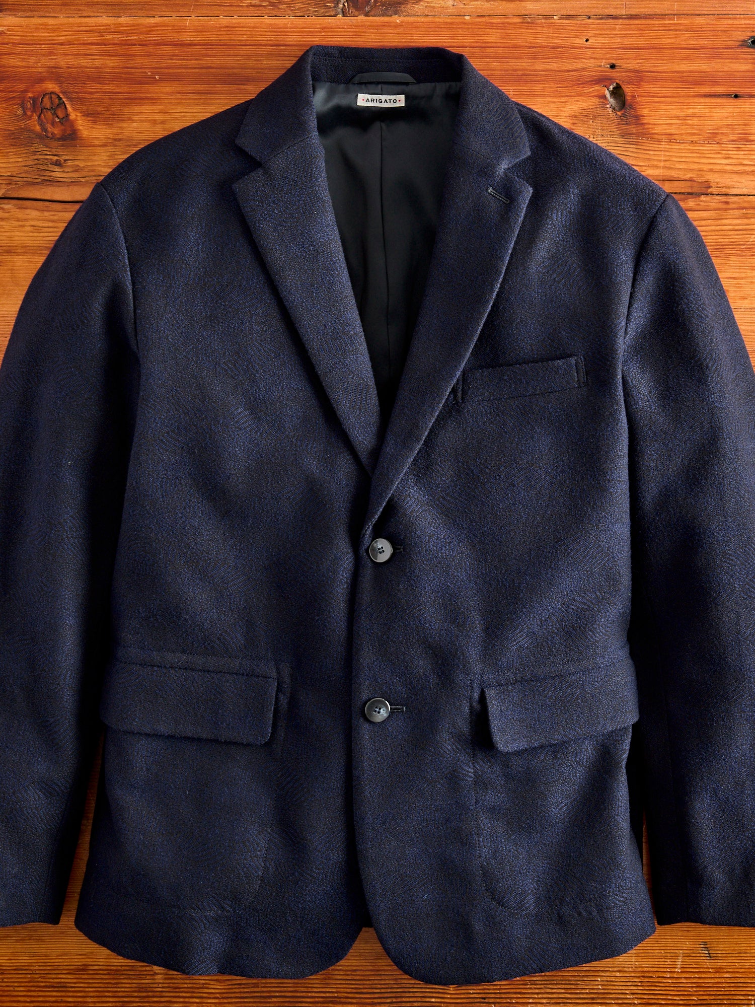 Wind Flow Jacquard 2B Jacket in Dark Navy – Blue Owl Workshop