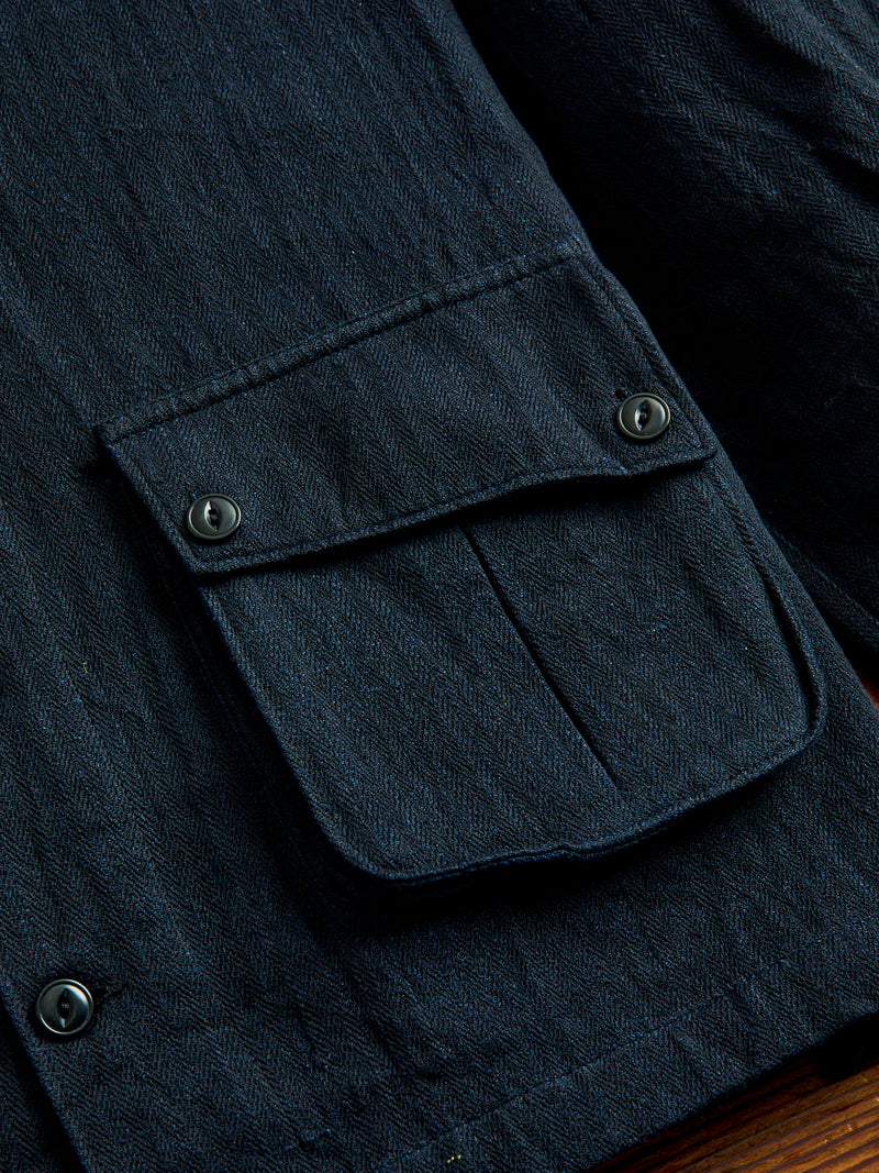 Dani Jacket in Iron/Indigo Herringbone – Blue Owl Workshop