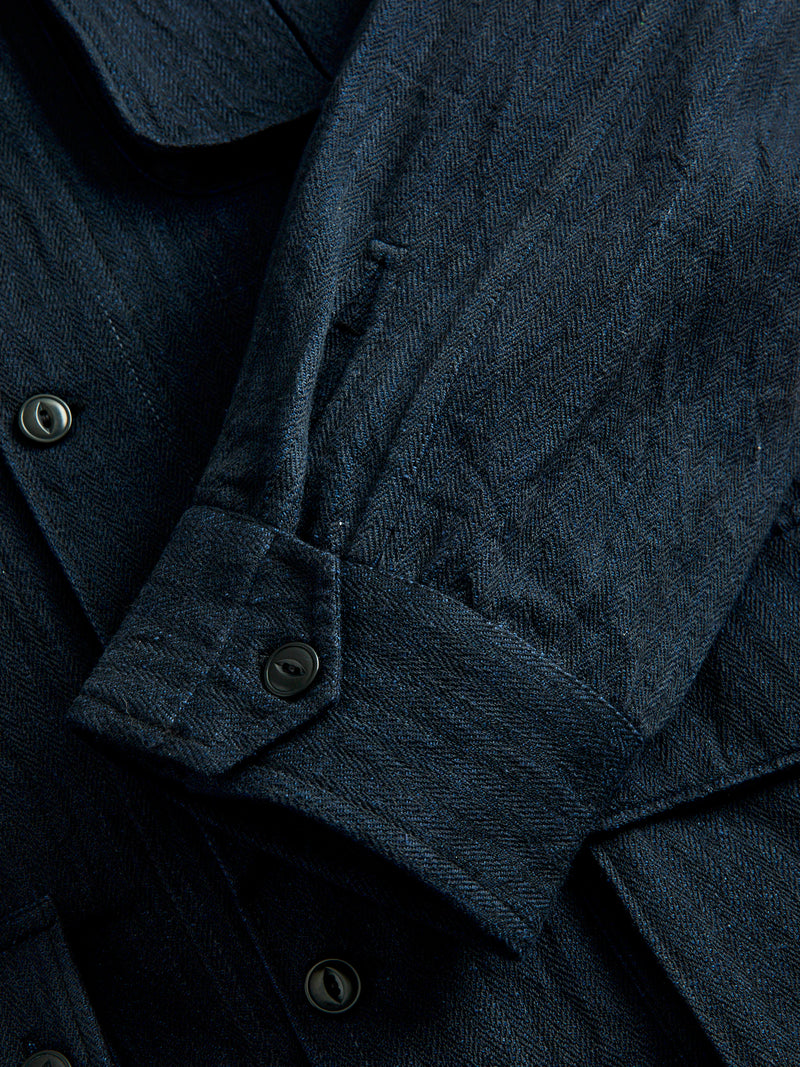 Dani Jacket in Iron/Indigo Herringbone – Blue Owl Workshop