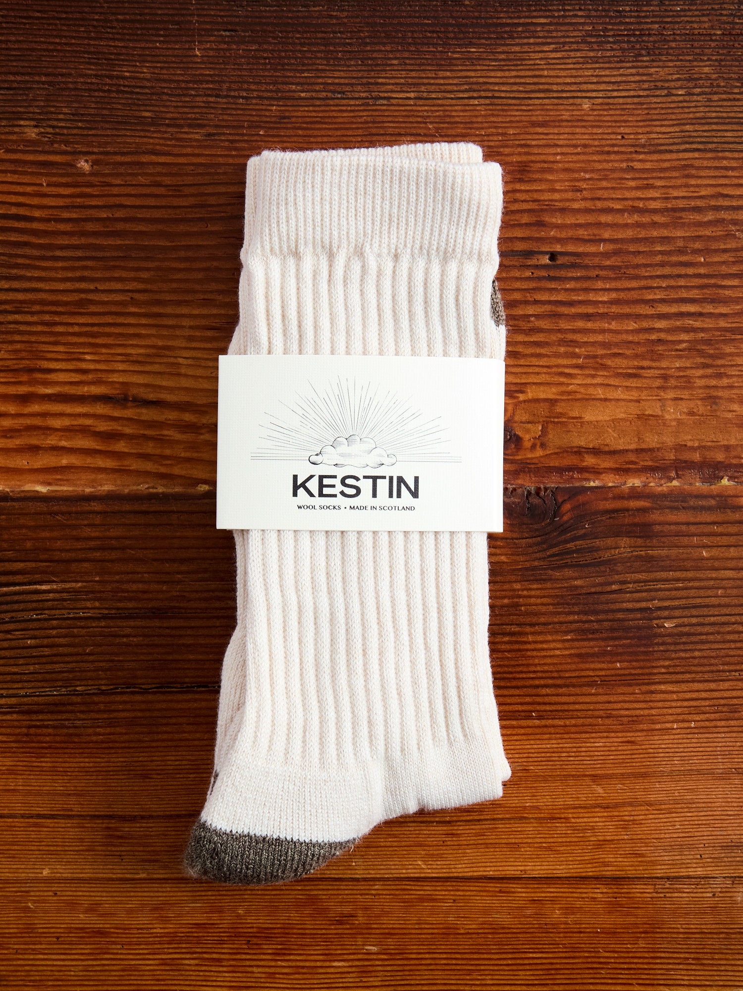 Elgin Wool Sock in Ecru – Blue Owl Workshop