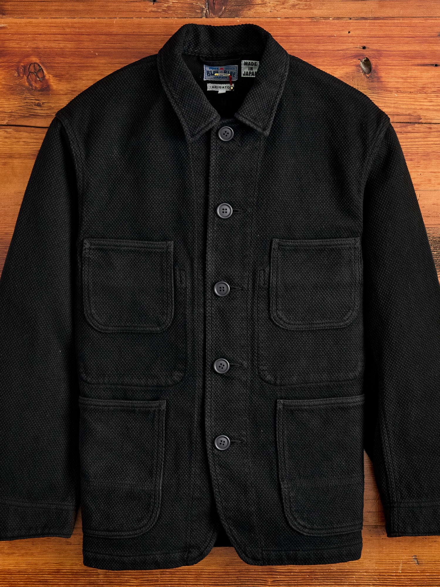 Double Cloth Sashiko Coverall Jacket in Black – Blue Owl Workshop