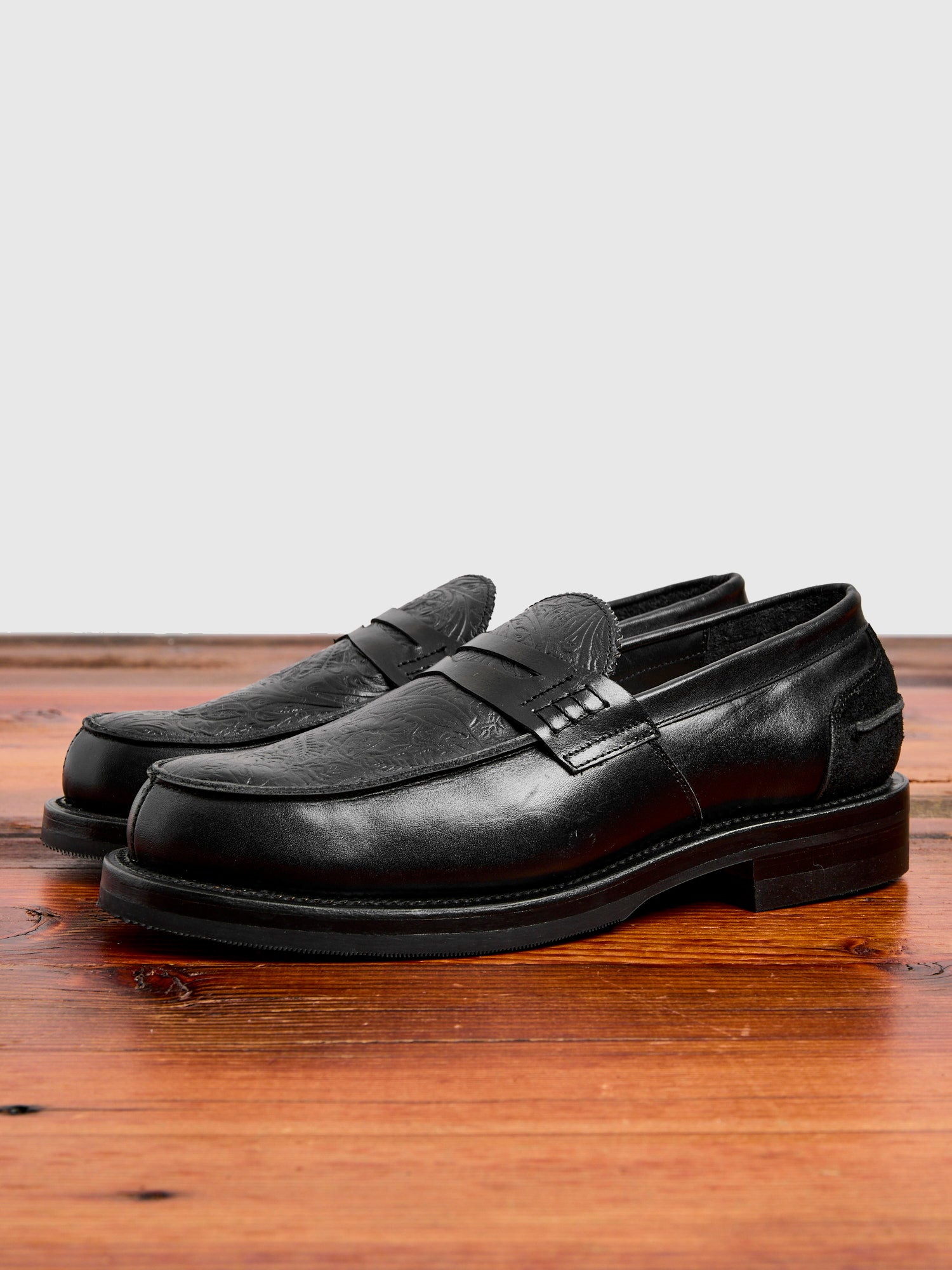 Western Loafer in Black Floral – Blue Owl Workshop