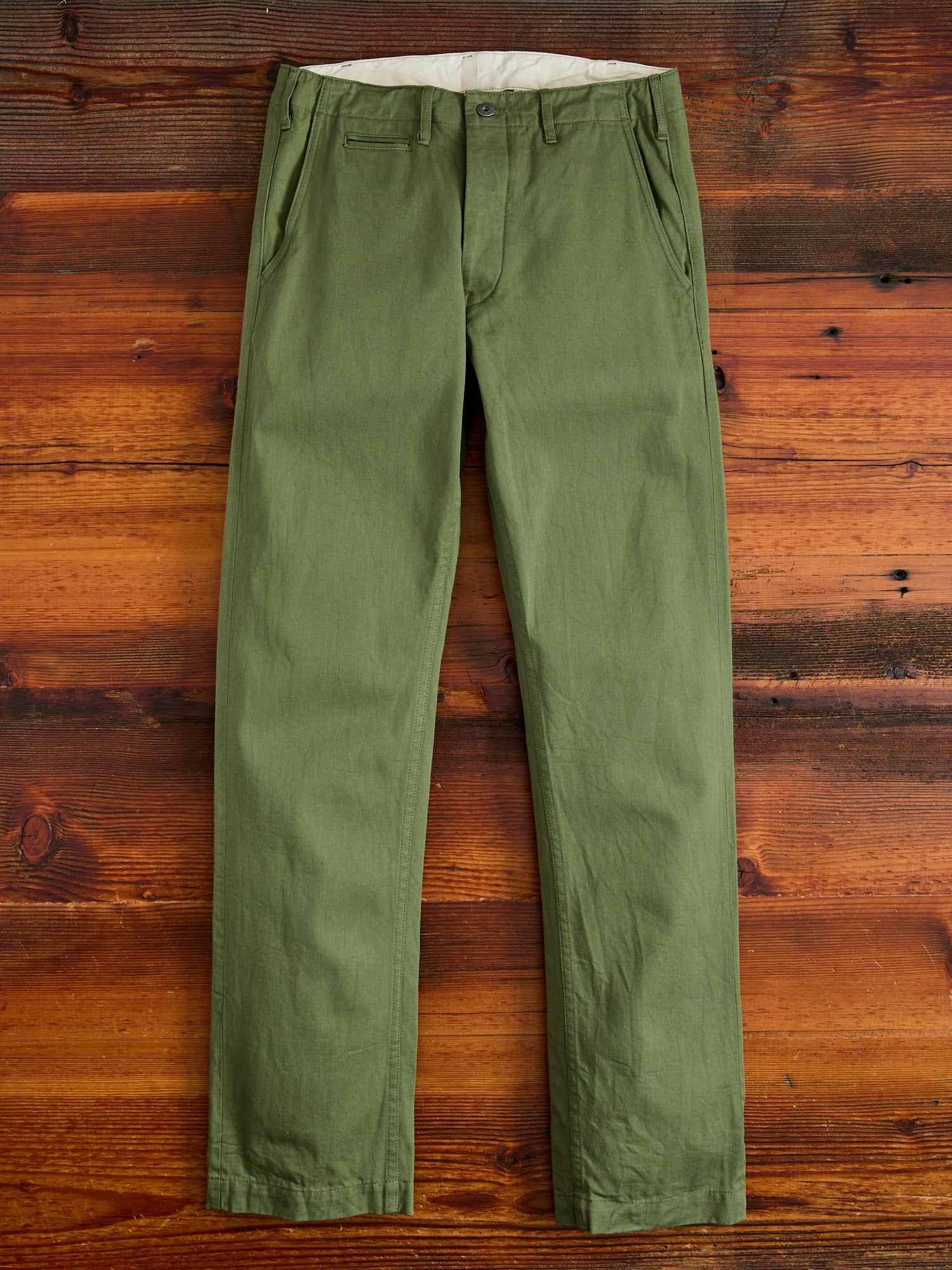 9.5oz Selvedge Chino in Light Olive – Blue Owl Workshop