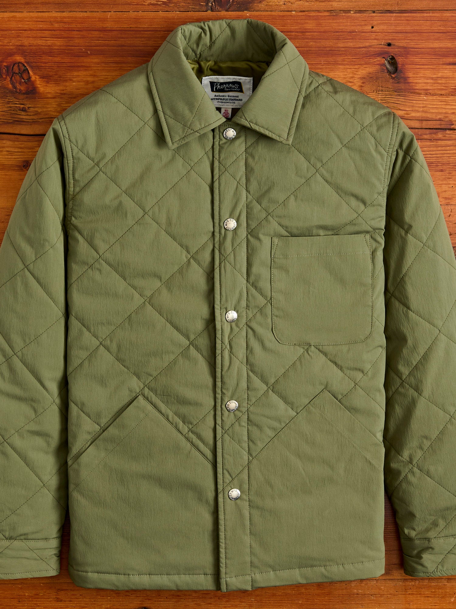 Quilted Overshirt Jacket in Sage – Blue Owl Workshop