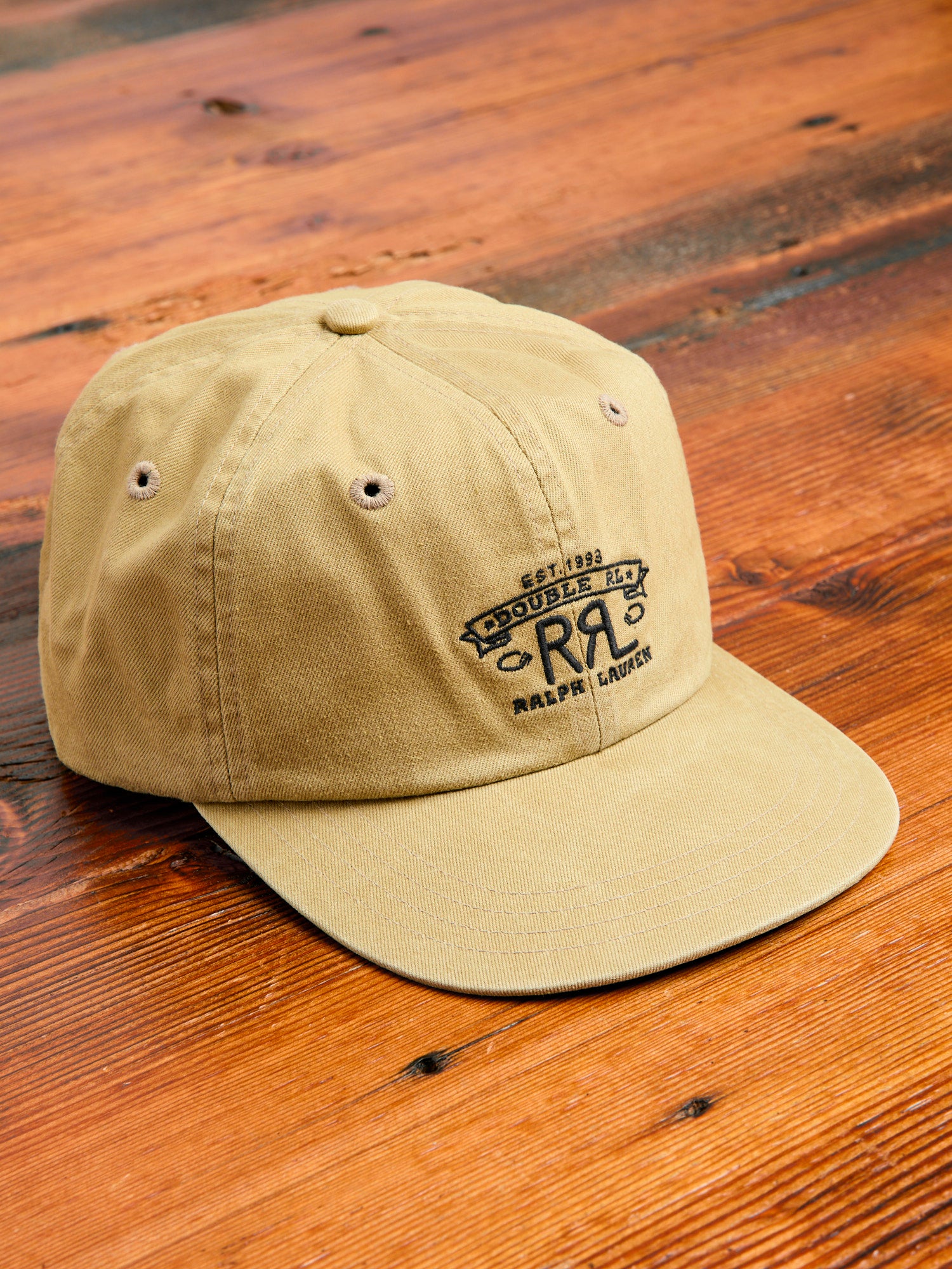 Double RL Logo Sportsman Cap in Khaki – Blue Owl Workshop