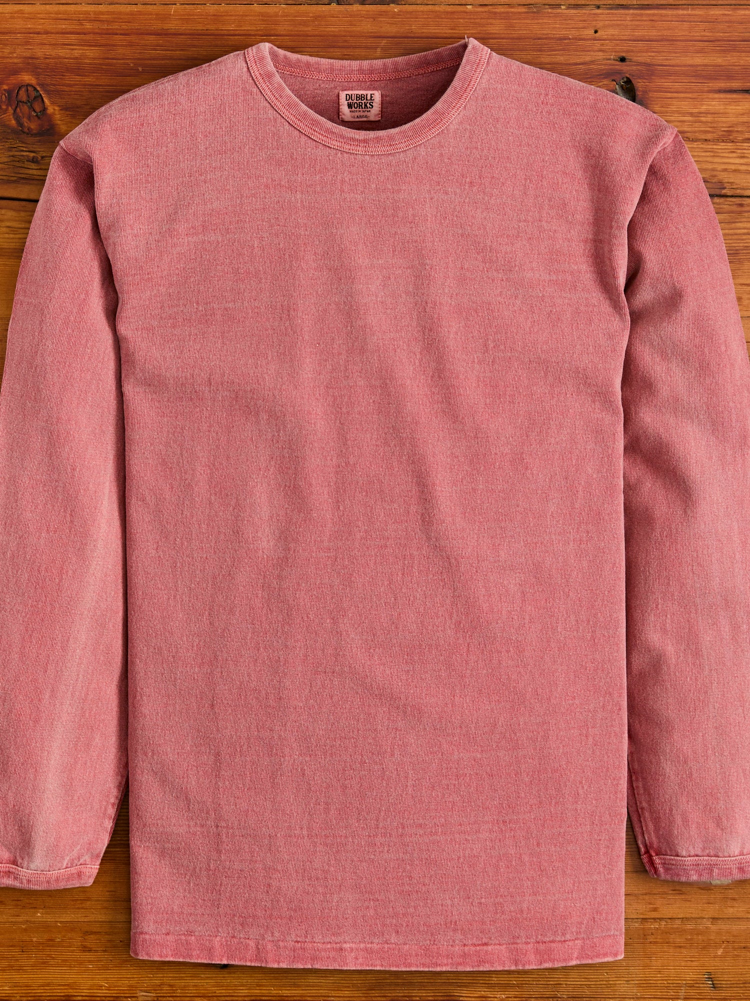 Stand Wheeler Long Sleeve Pigment-Dyed Tee in Red – Blue Owl Workshop
