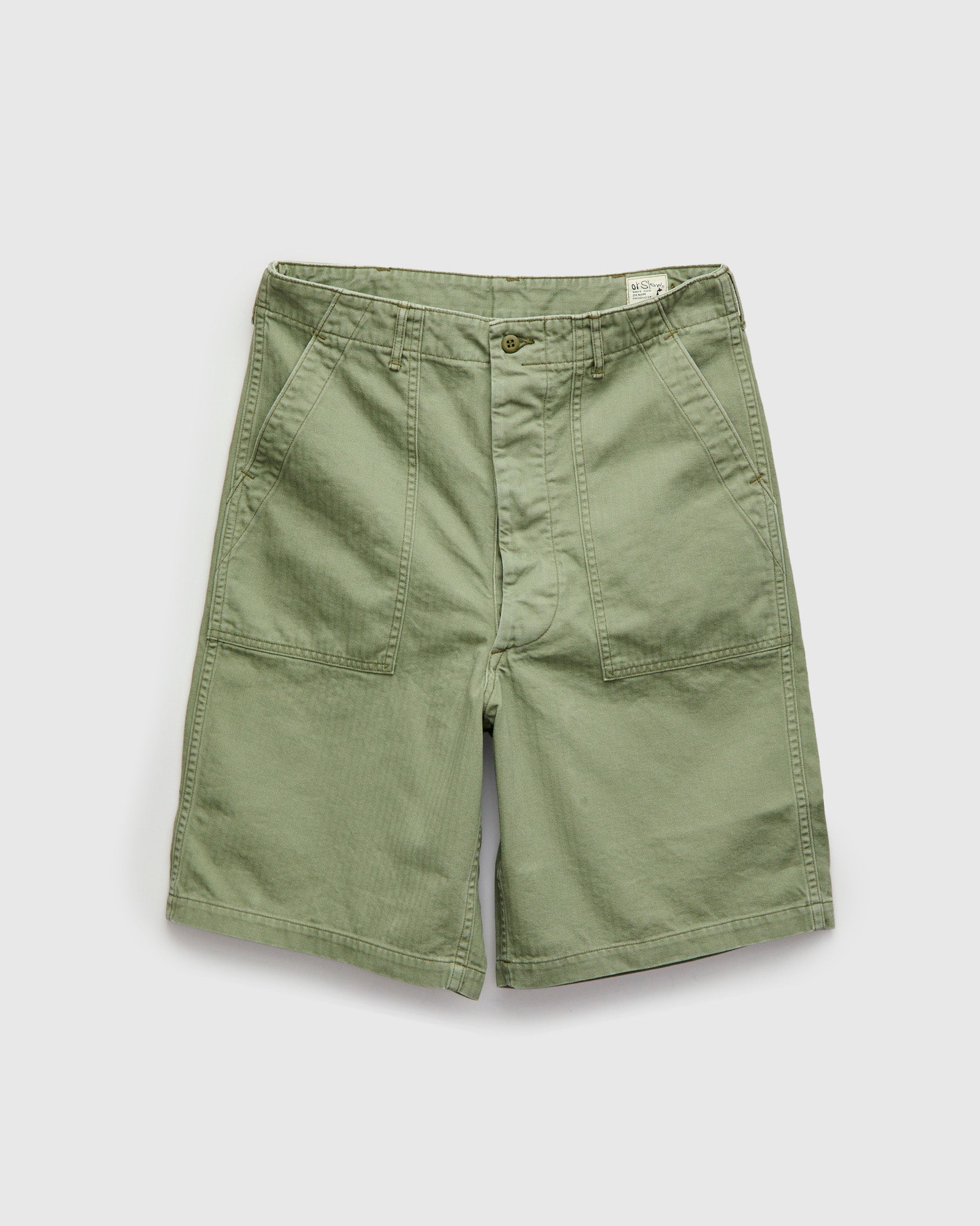 Herringbone Summer Fatigue Shorts in Green – Blue Owl Workshop