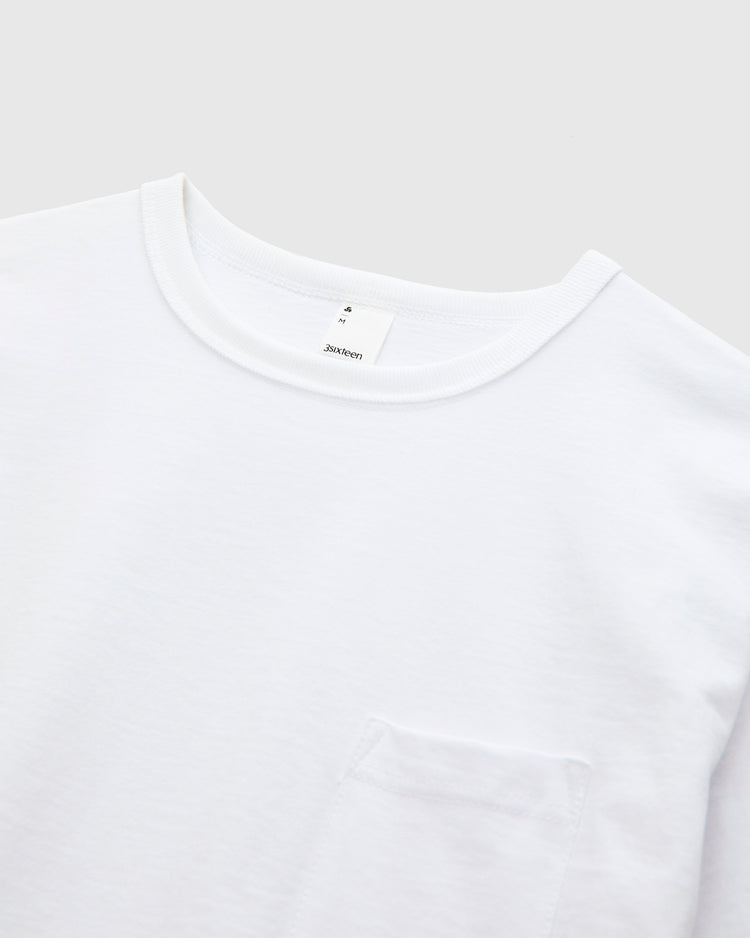 2-Pack Heavyweight Pocket T-Shirts in White – Blue Owl Workshop