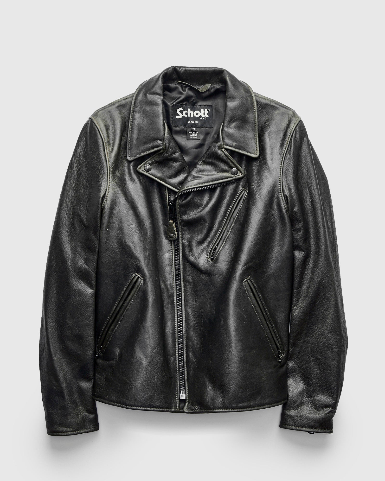 533 Pullup Cowhide Perfecto Jacket in Matte Black – Blue Owl Workshop