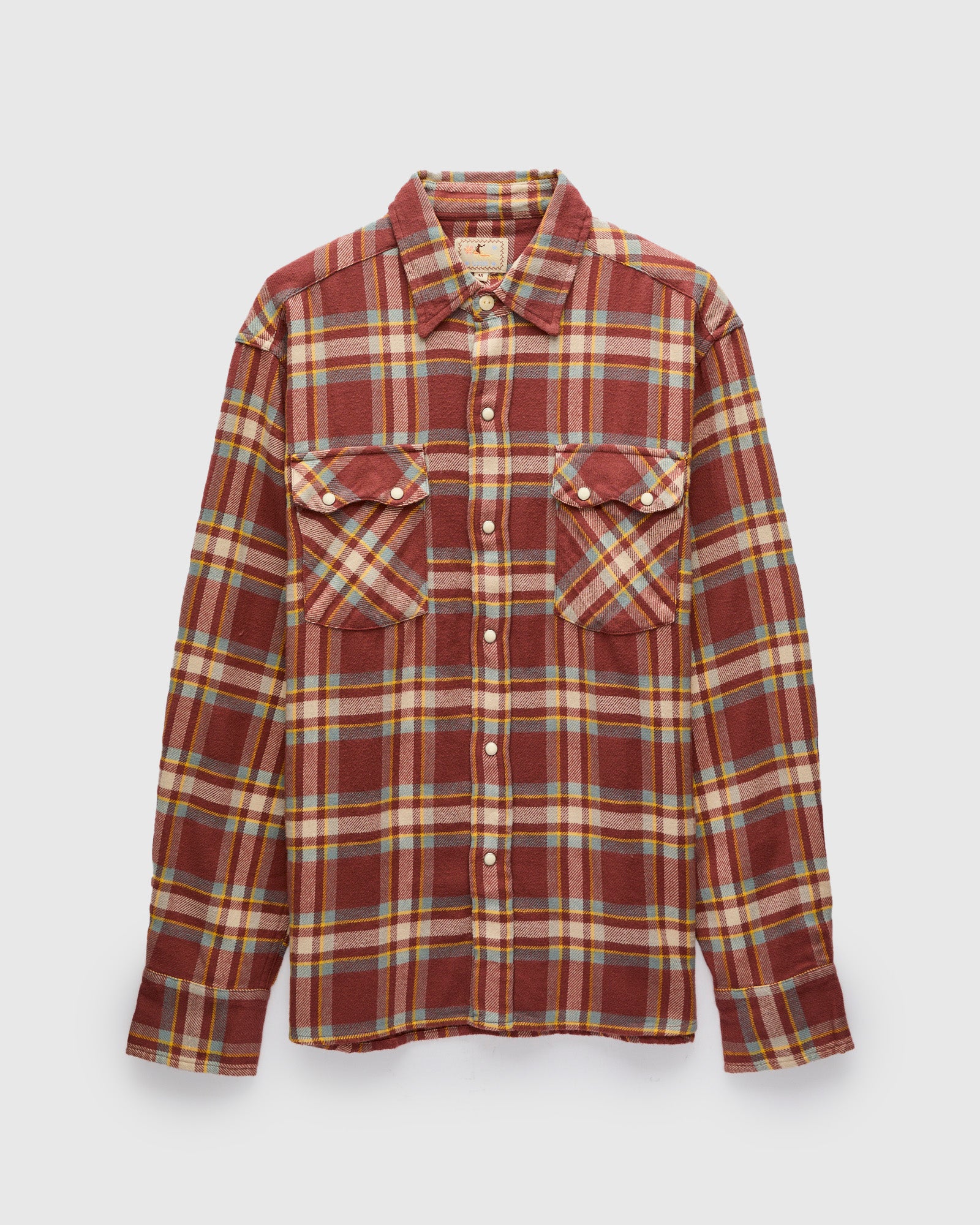Washed Flannel Pearl Snap Shirt in Autumn Rust – Blue Owl Workshop