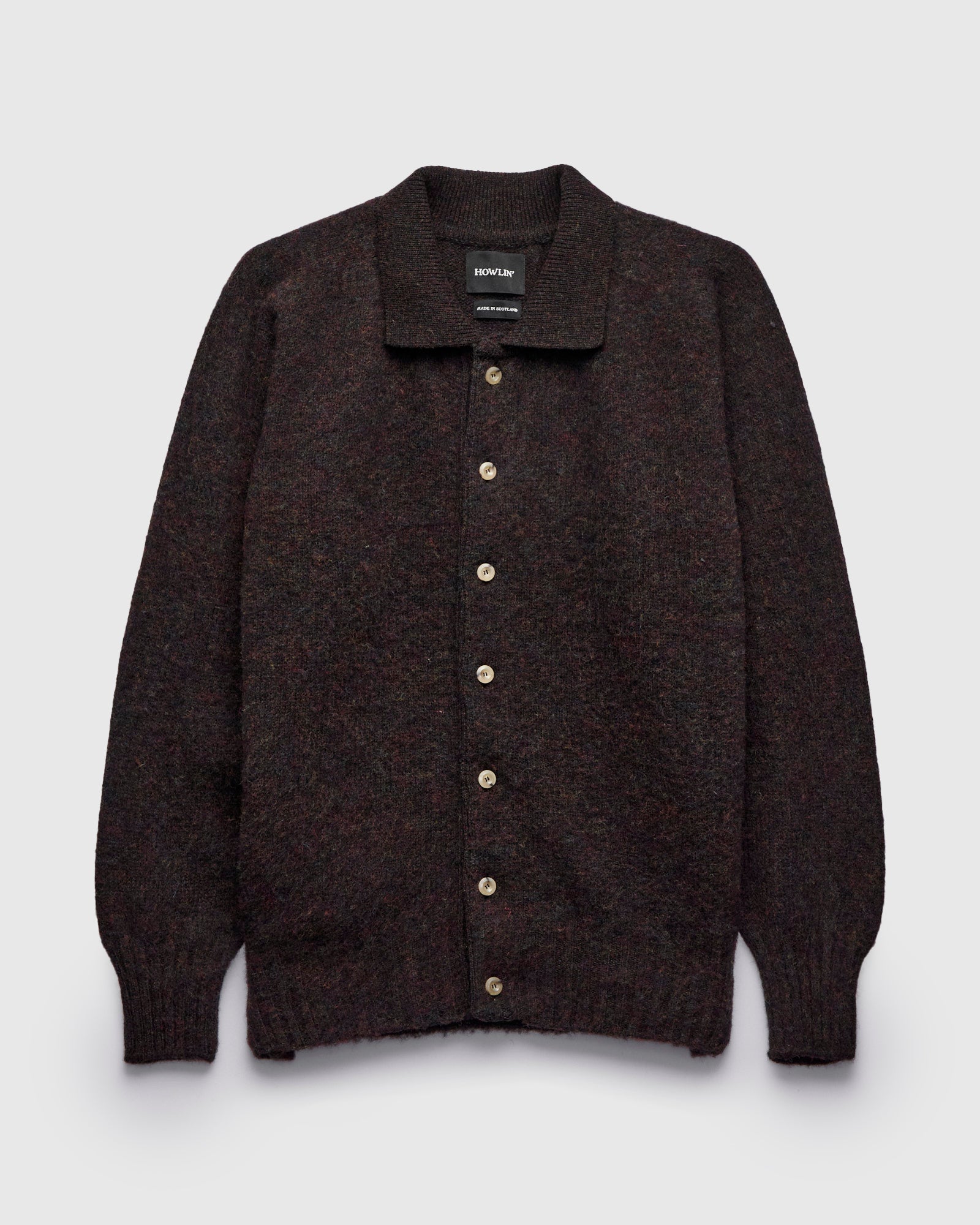 "Creatures of the Howlin' Moon" Wool Knit Cardigan in Wolf – Blue Owl ...