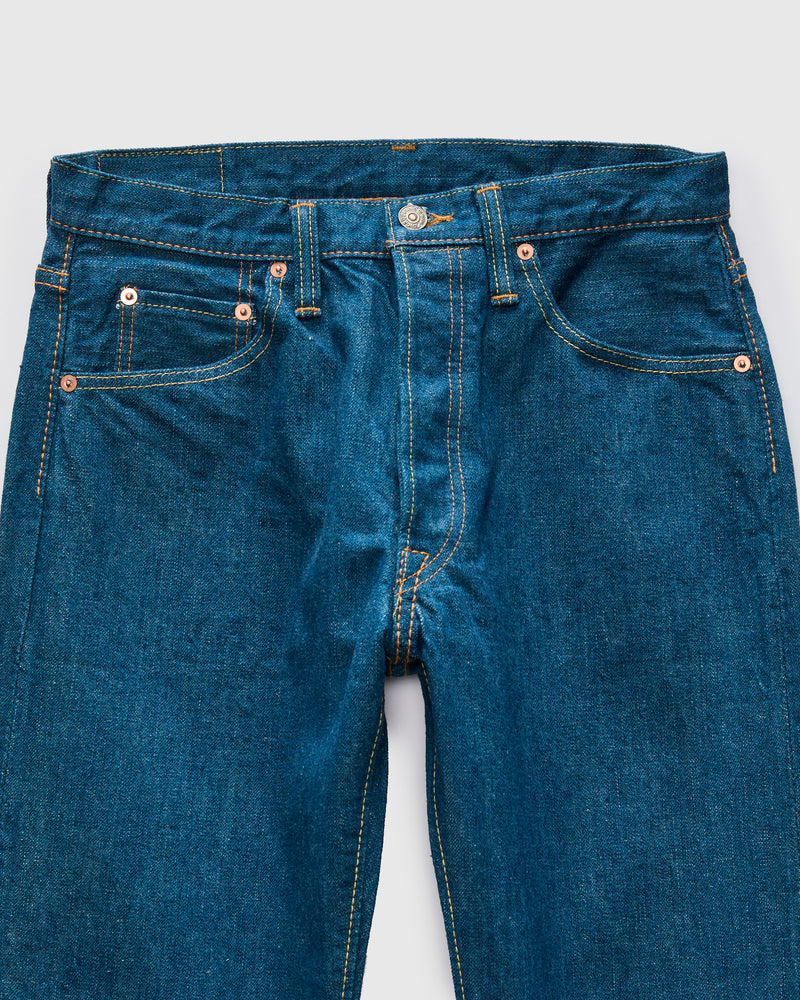 GRE-003 14oz Rinsed Selvedge Denim - Regular Straight Fit – Blue Owl ...