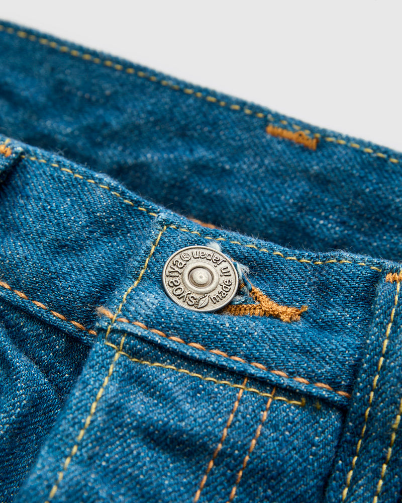 GRE-003 14oz Rinsed Selvedge Denim - Regular Straight Fit – Blue Owl ...