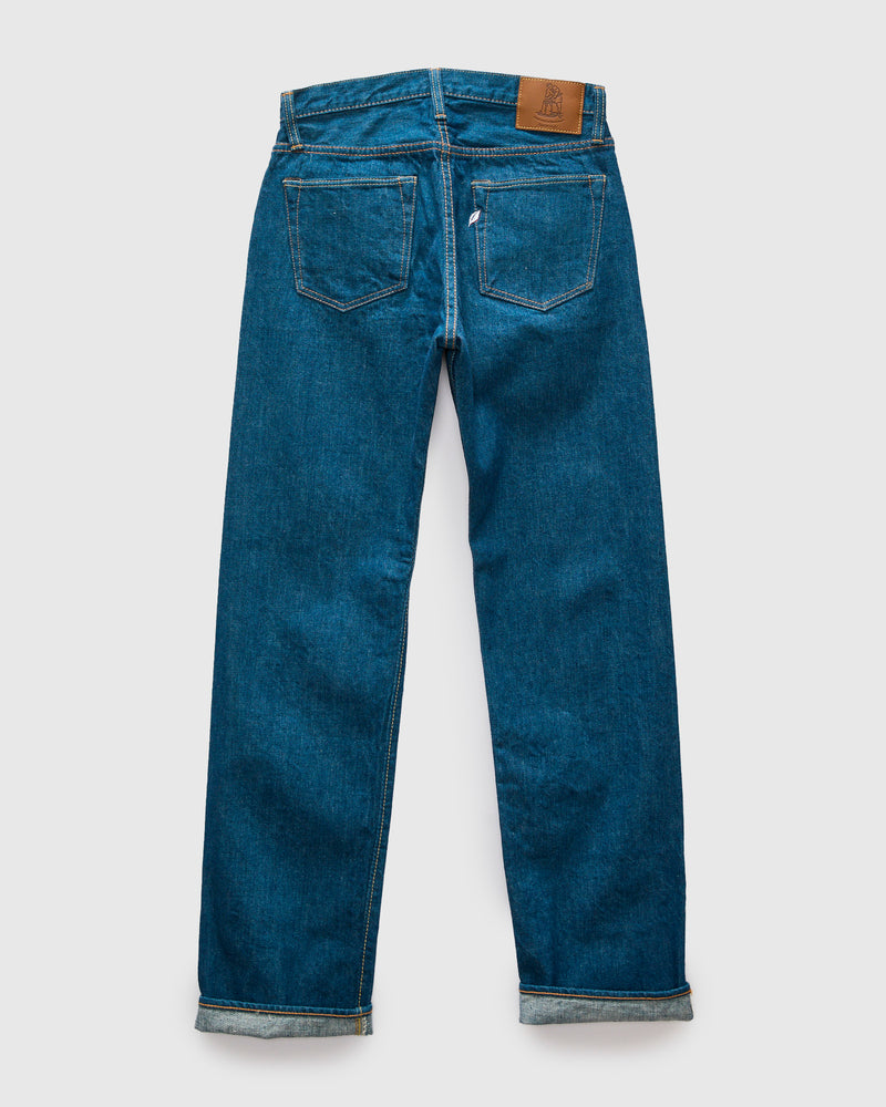 GRE-003 14oz Rinsed Selvedge Denim - Regular Straight Fit – Blue Owl ...