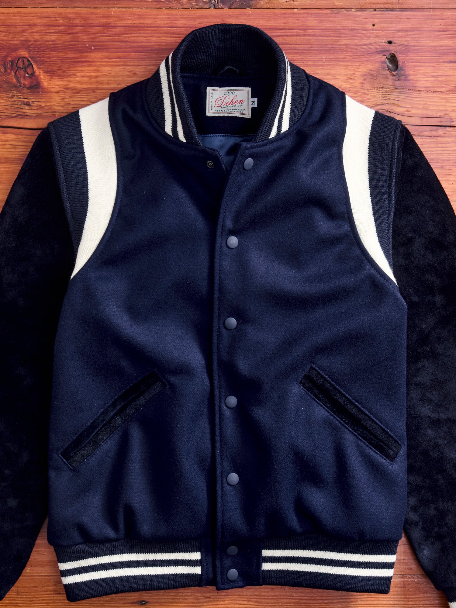 "15th Anniversary" Varsity Jacket in Indigo Roughout – Blue Owl Workshop