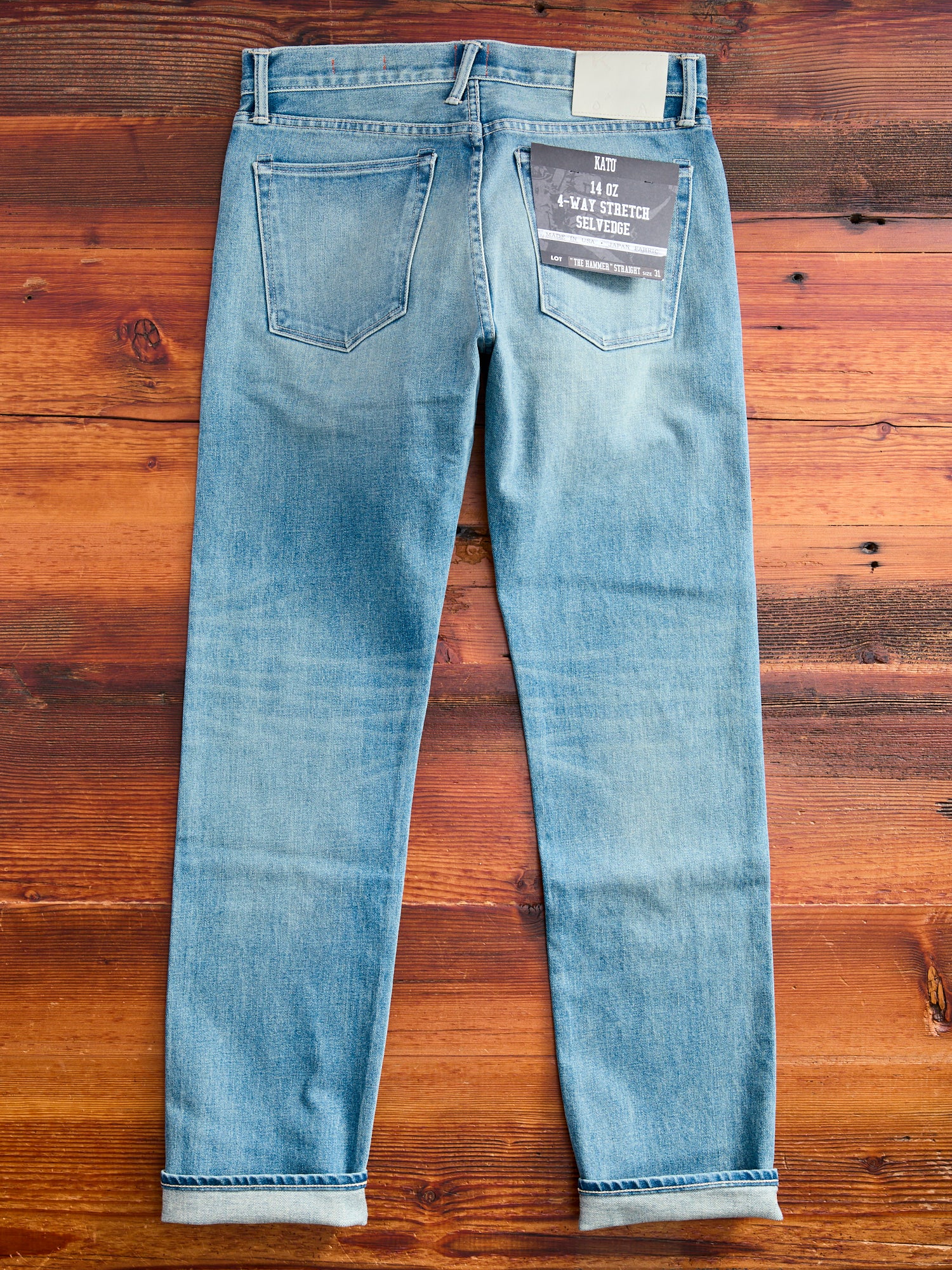 "Julian" 14oz Washed Indigo Stretch Selvedge Denim - Hammer Straight ...