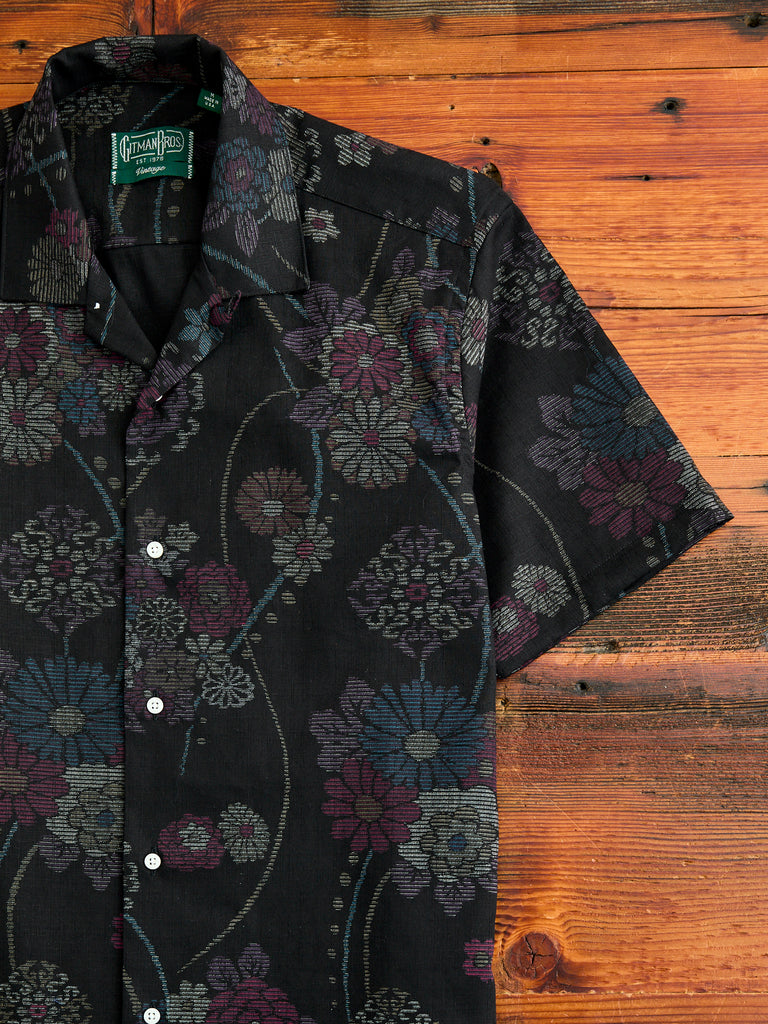 Bark Cloth Camp Shirt in Black Floral – Blue Owl Workshop