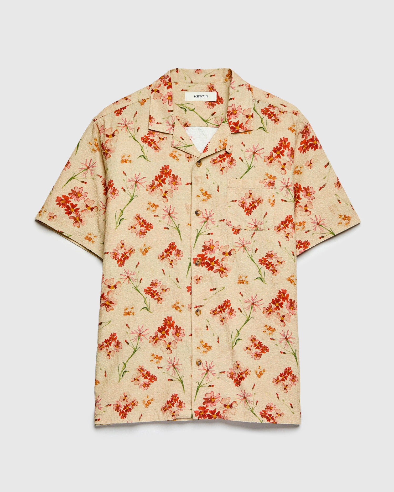 Textured Crammond Shirt in Ecru Floral Print – Blue Owl Workshop