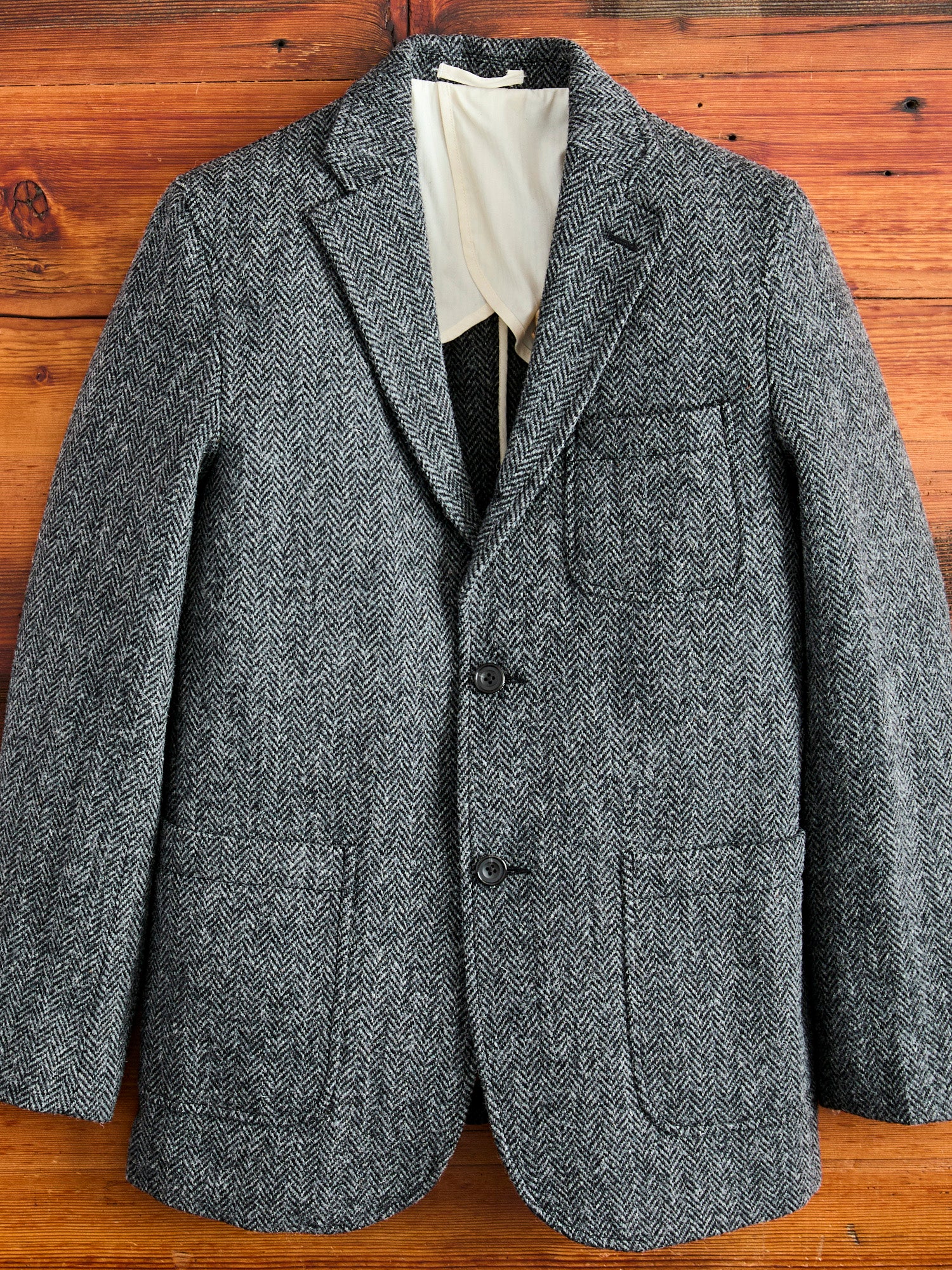 3B Comfort Harris Tweed Jacket in Grey Herringbone – Blue Owl Workshop