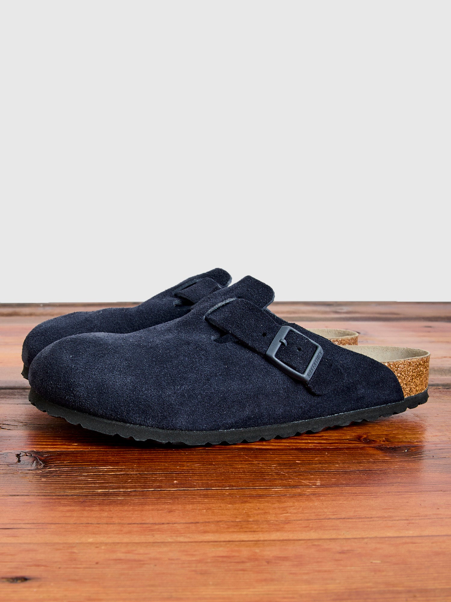 Boston Clog in Suede Midnight – Blue Owl Workshop