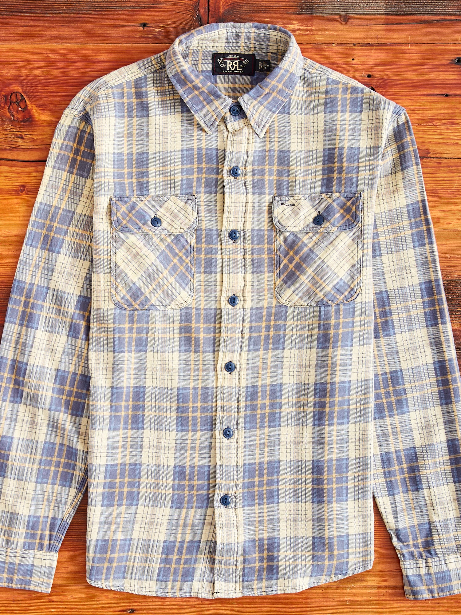 Matlock Work Shirt in Blue/Yellow – Blue Owl Workshop