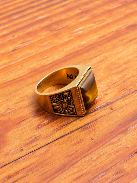 Buick Ring in Gold/Tiger Eye – Blue Owl Workshop