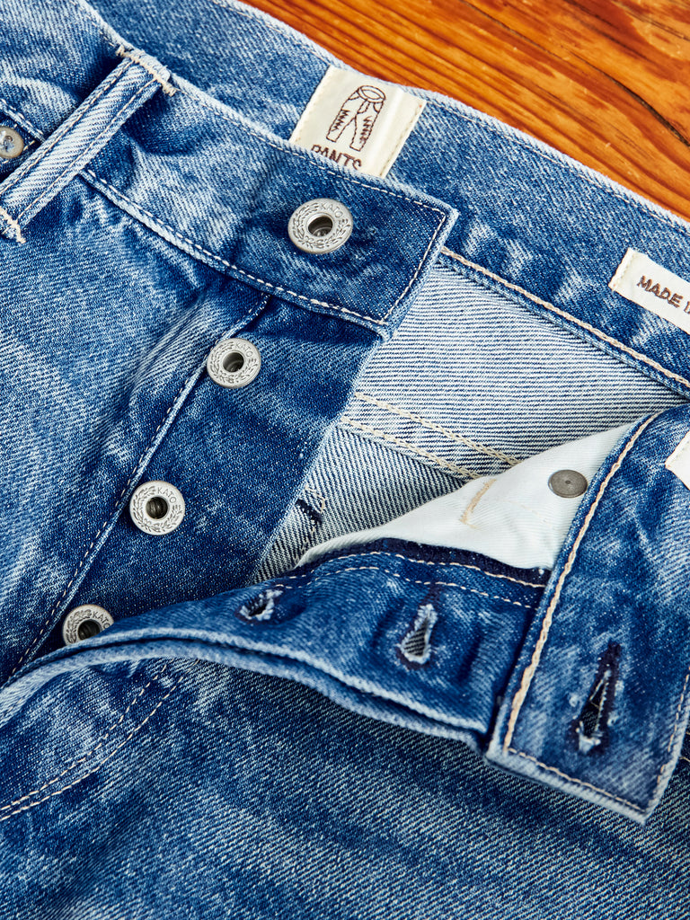 "Lou" 12.5oz Washed Natural Slub Selvedge Denim - Pen Slim – Blue Owl ...