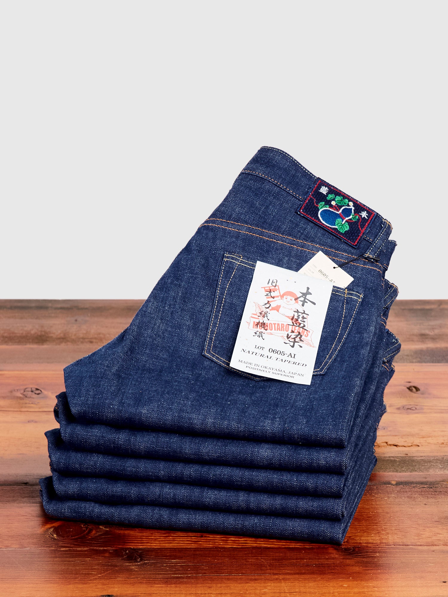 0605-AI "Natural Indigo Aizome" 13.5oz Selvedge Denim - Natural Tapere ...