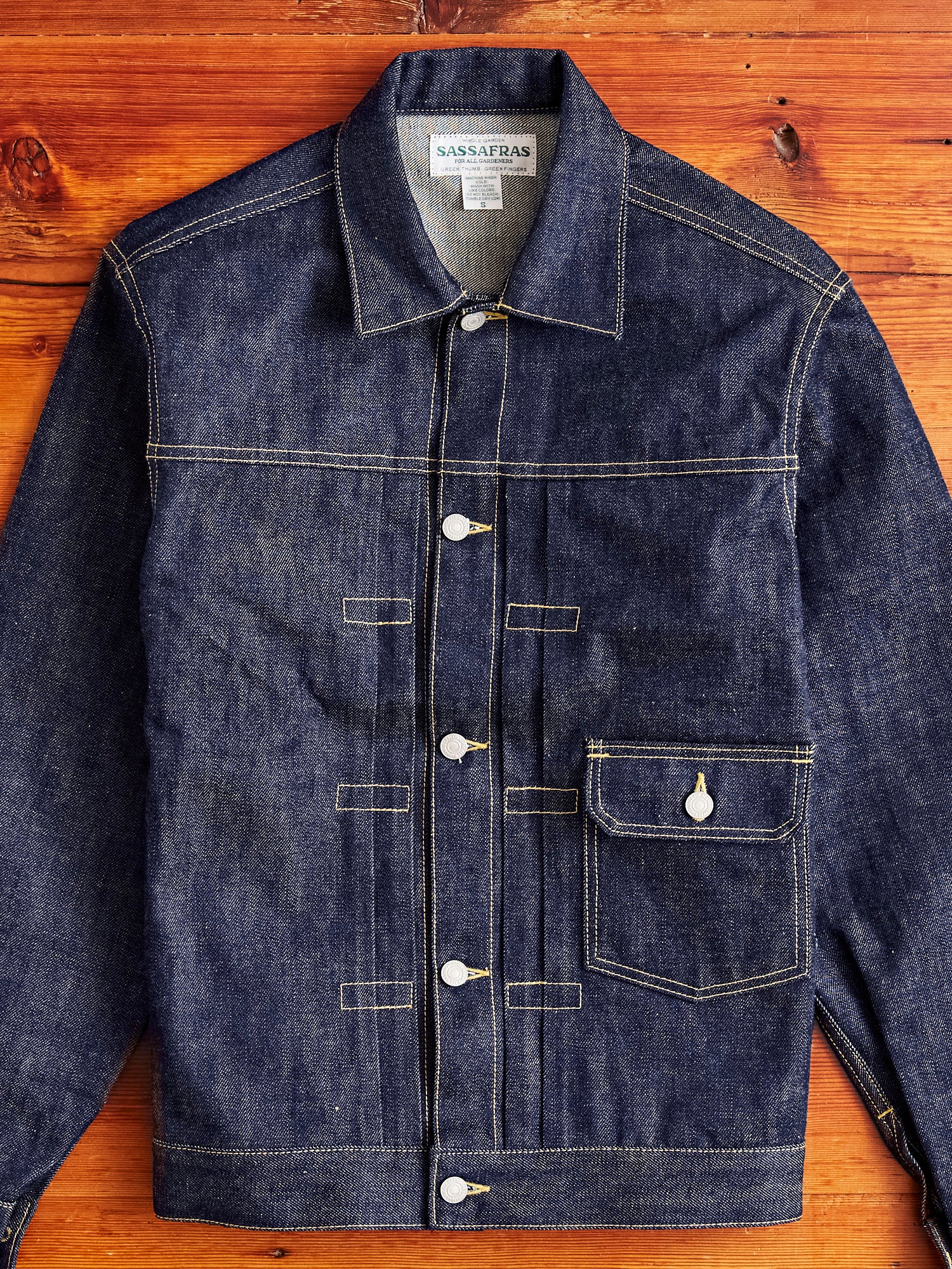 14oz Selvedge Denim Gardener R Jacket in Indigo – Blue Owl Workshop