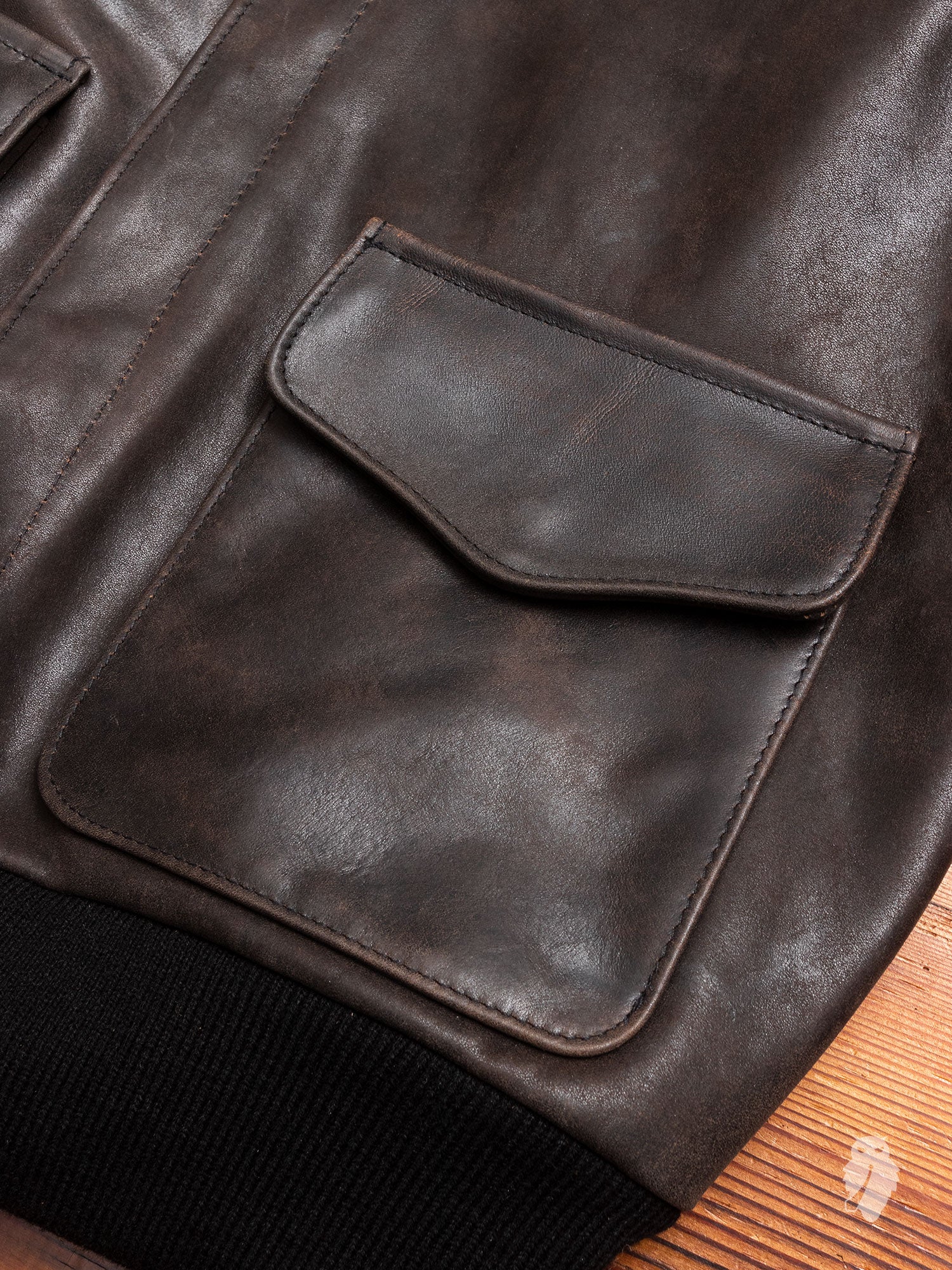 "3sixteen x Schott NYC" A2 Leather Flight Jacket in Black – Blue Owl ...