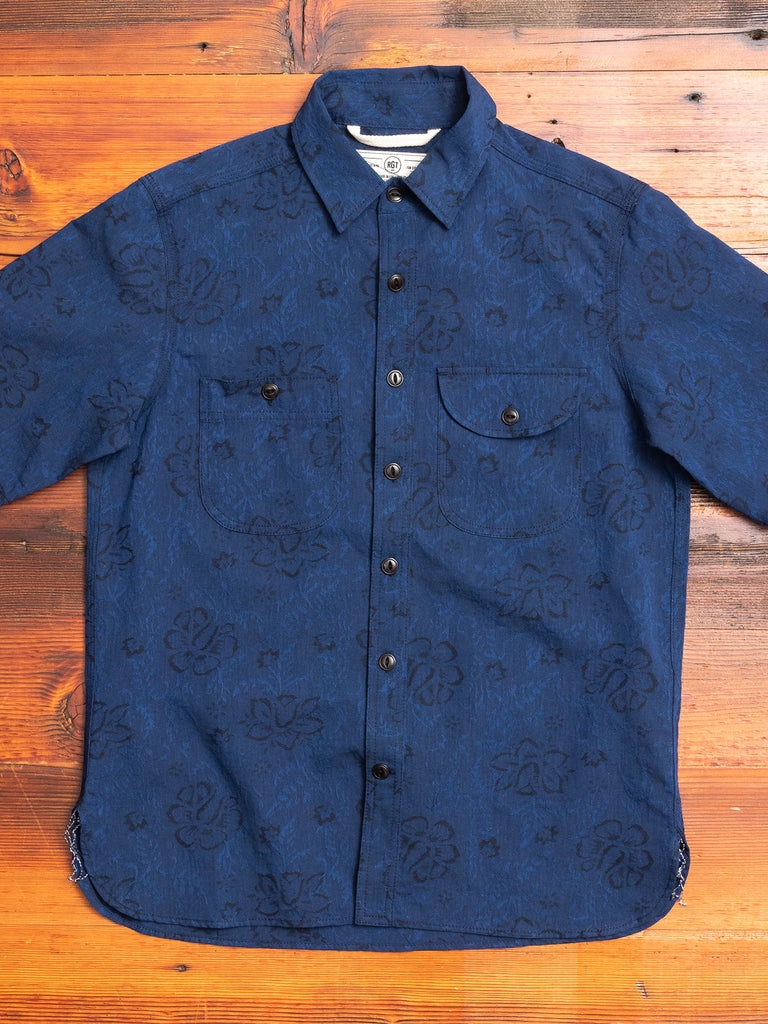 "Work Shirt" in Blue Floral – Blue Owl Workshop