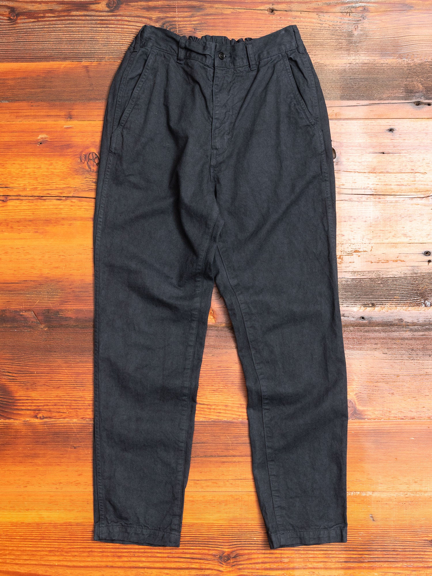 Garment Dyed Tapered Pants in Black – Blue Owl Workshop