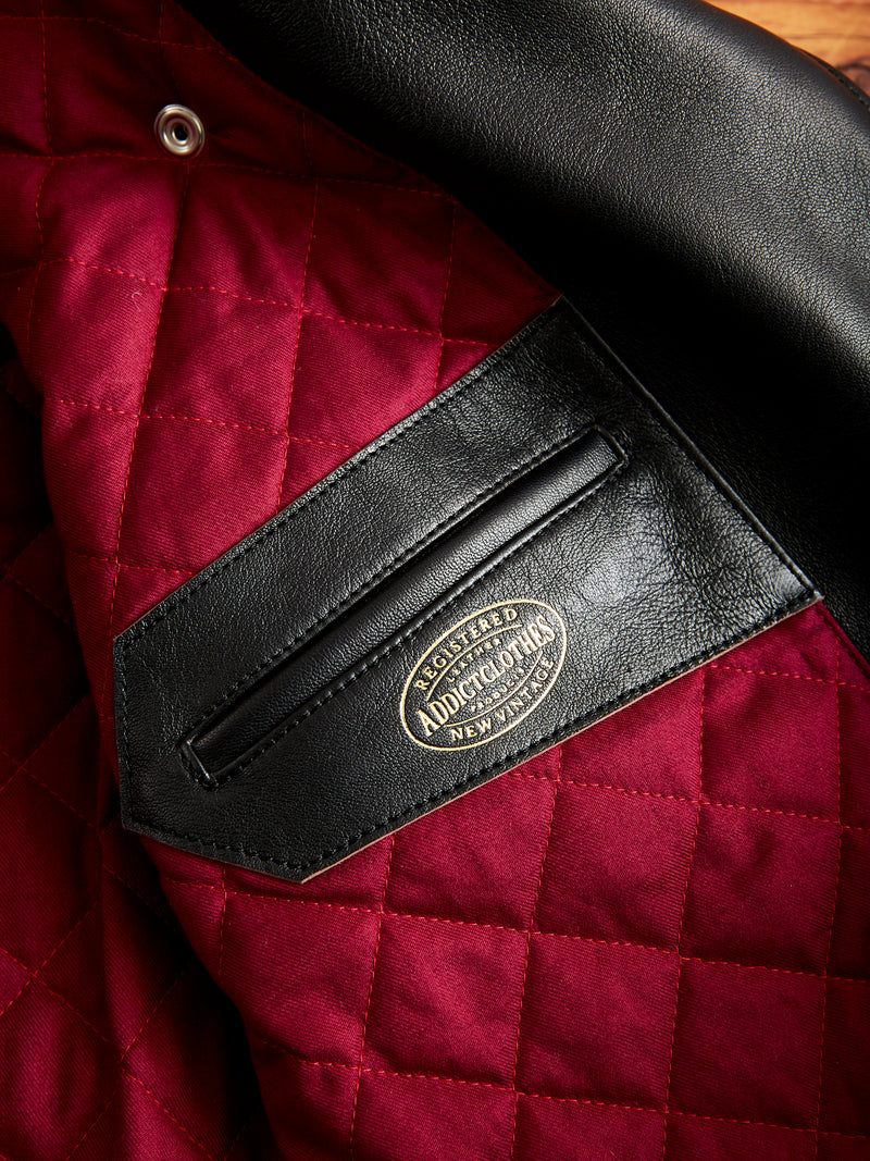 AD-02 Sheepskin Leather Double Riders Jacket in Black – Blue Owl Workshop