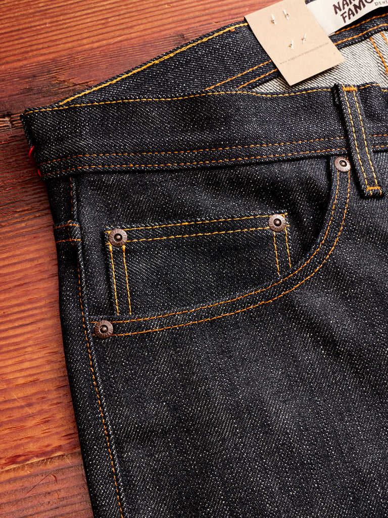"Sidewinder" 15.5oz Slub Selvedge Denim - Weird Guy Fit – Blue Owl Workshop