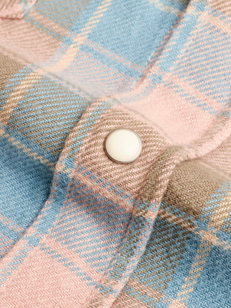 Washed Flannel Pearl Snap Shirt in Trout River – Blue Owl Workshop