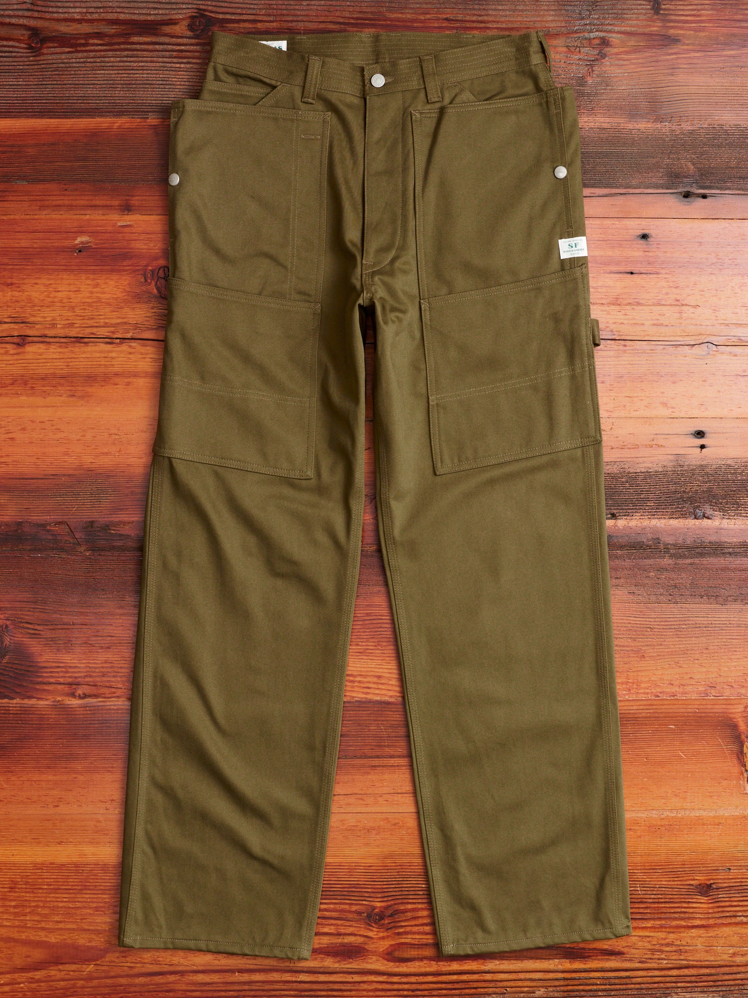 Fall Leaf Tough Pants in Olive Work Satin – Blue Owl Workshop