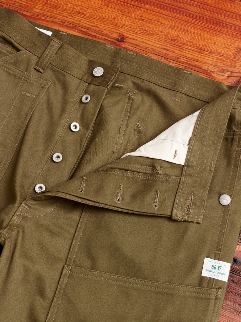 Fall Leaf Tough Pants in Olive Work Satin – Blue Owl Workshop