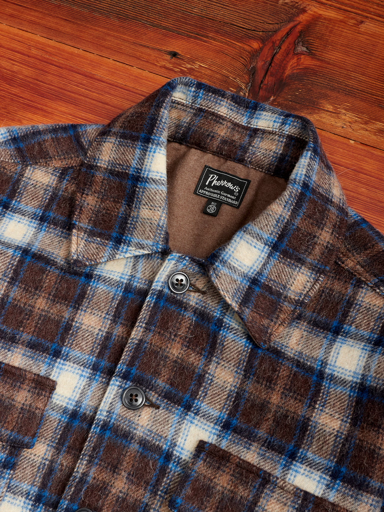Wool CPO Shirt Jacket in Brown Plaid – Blue Owl Workshop