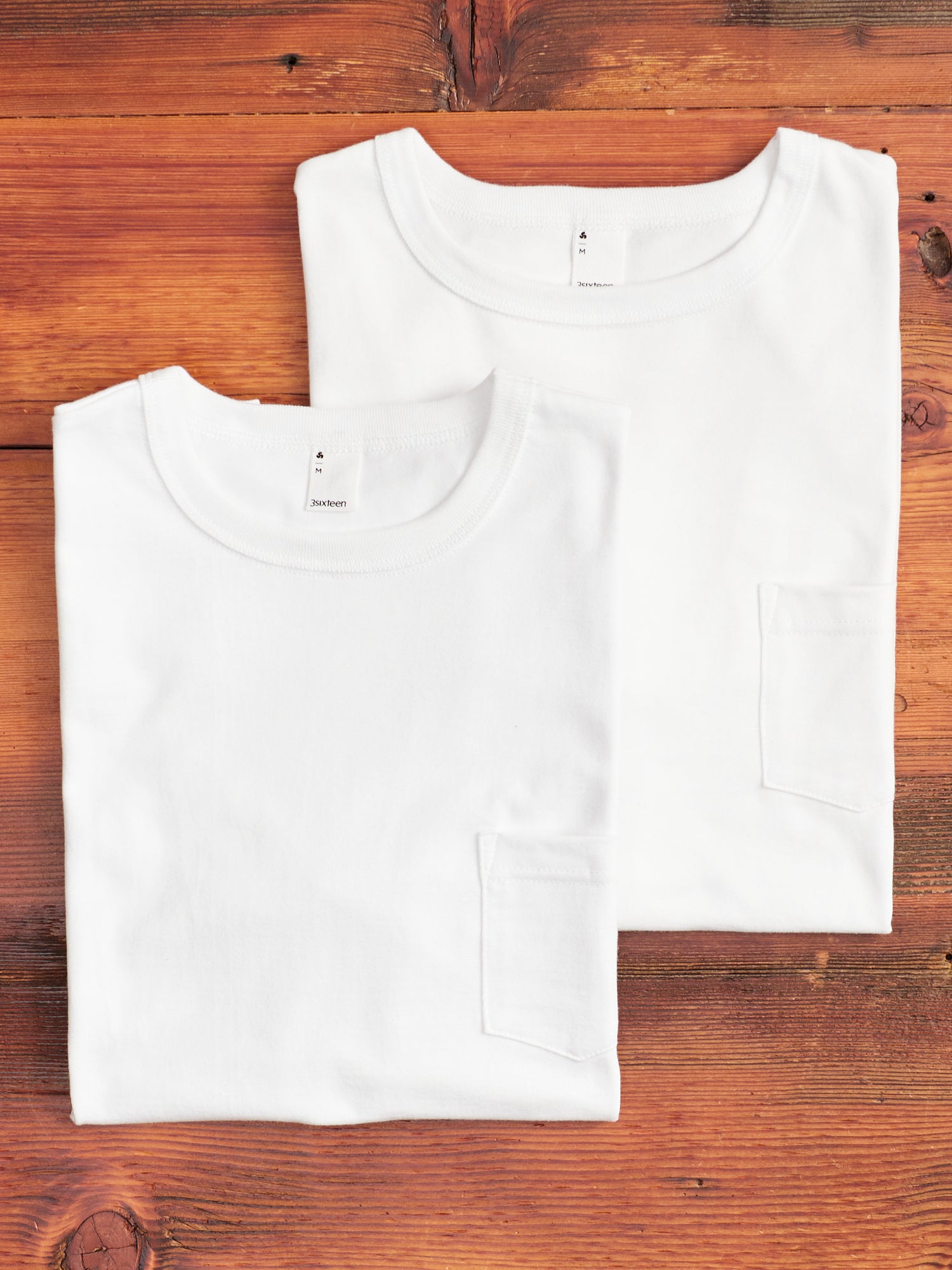 2-Pack Heavyweight Pocket T-Shirts in White – Blue Owl Workshop