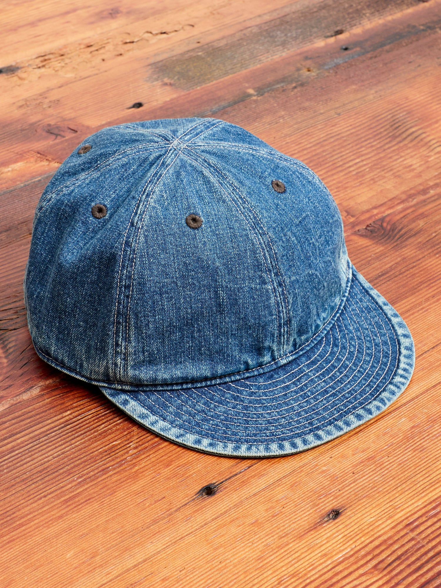 Denim Service Cap in Vintage Indigo – Blue Owl Workshop