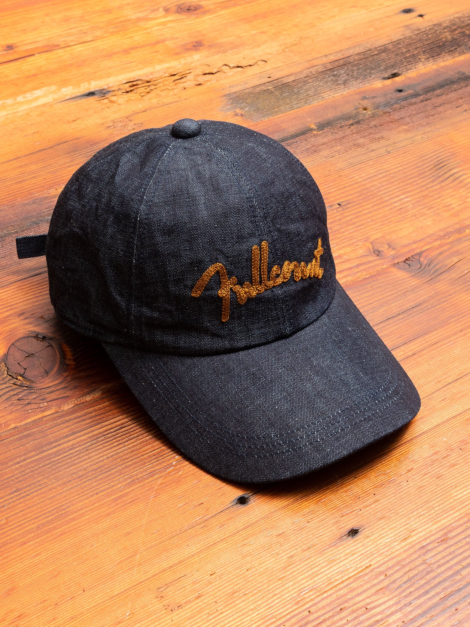Chain Embroidery Denim Cap in Indigo Blue – Blue Owl Workshop