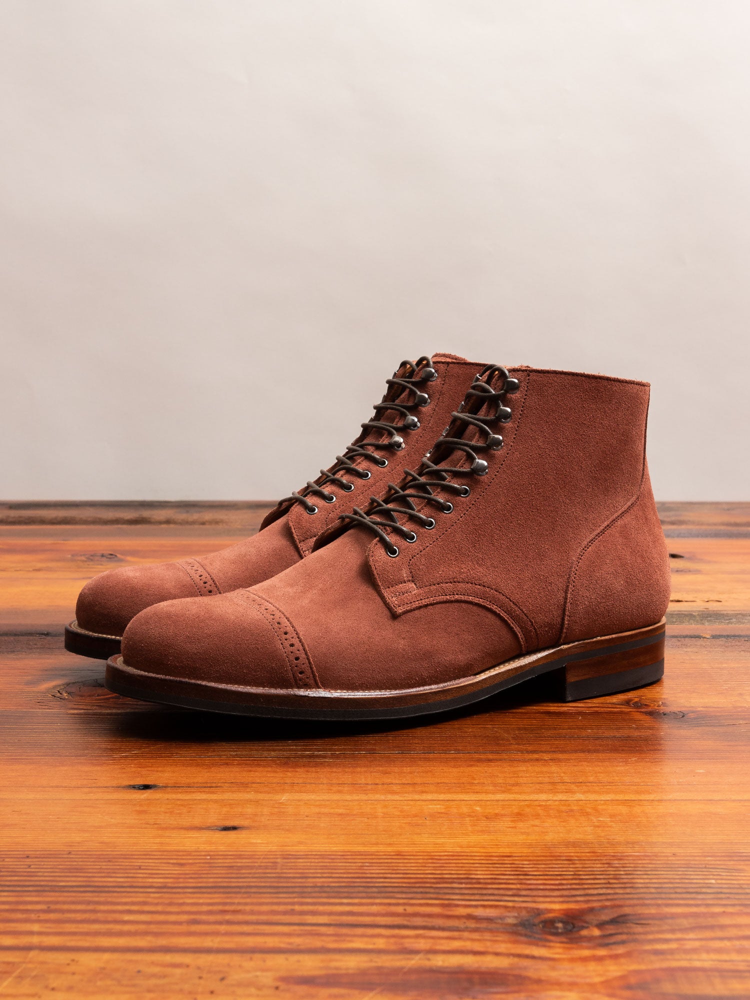Service Boot 2030 in Sweet Potato Eco Veg Suede – Blue Owl Workshop