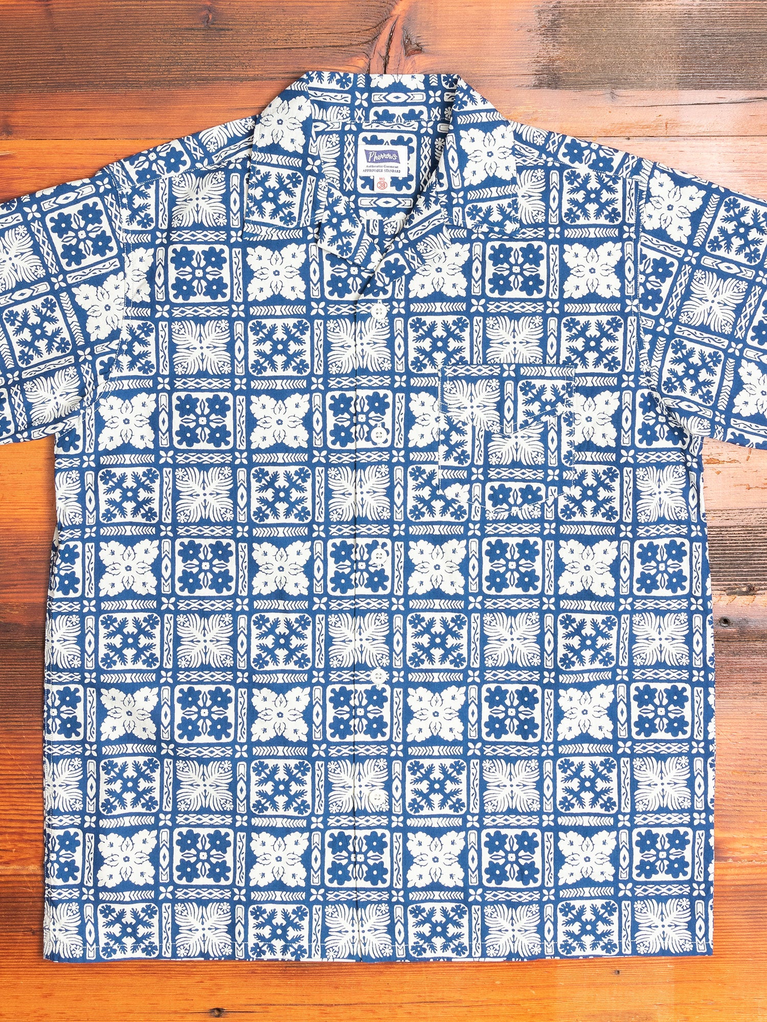 Lahaina Print Hawaiian Shirt in Indigo – Blue Owl Workshop