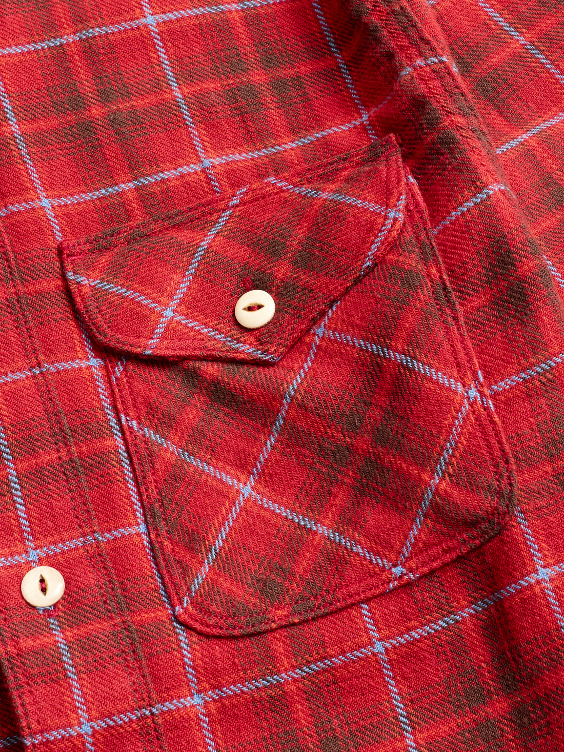 Wells Work Shirt in Rust Plaid – Blue Owl Workshop