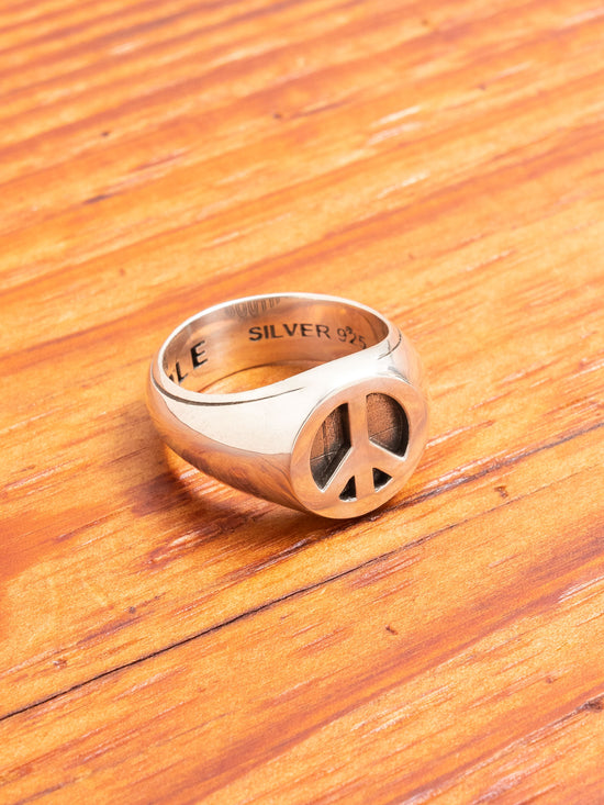 Peace Ring in Silver – Blue Owl Workshop