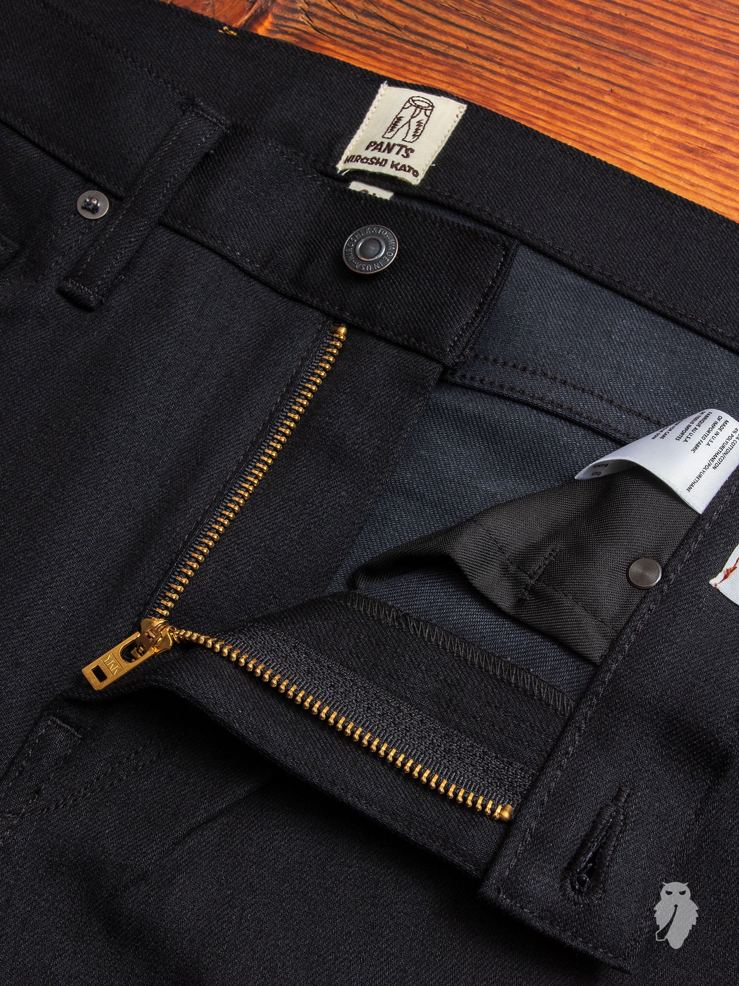 10.5oz Black Stretch Selvedge Denim - Needle Skinny – Blue Owl Workshop